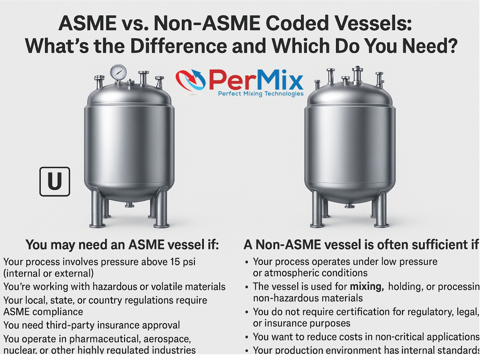 ASME vs. Non-ASME Vessels: What’s the Difference and Which Do You Need?