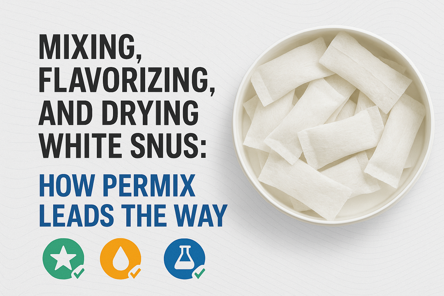 Mixing, Flavorizing, and Drying White Snus: How PerMix Leads the Way
